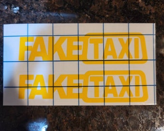 Fake Taxi Decal | Etsy