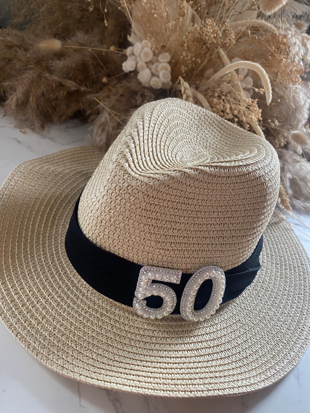 50th Birthday Fedora Hat: Holiday Beach Accessory for Celebration Party ...