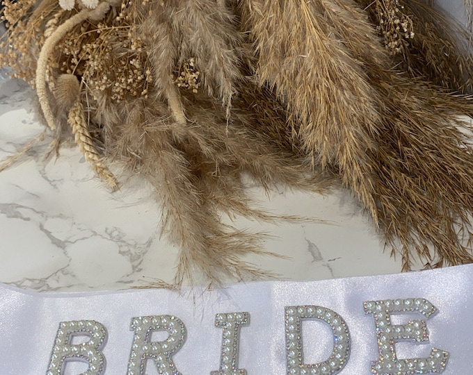 Embellished Bride Sash | Bride Sash | Hen Do Bride | Personalised Gift ...