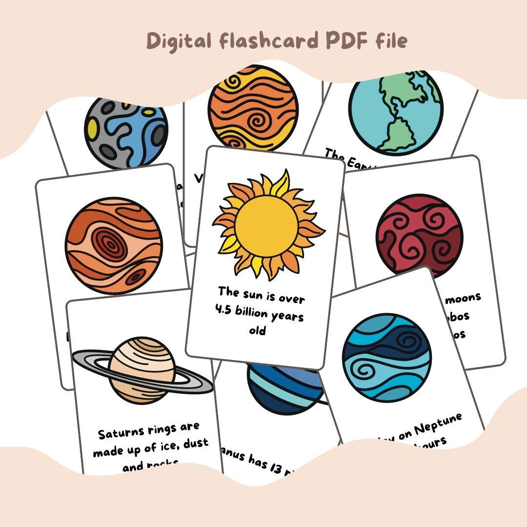 Solar System Flashcards, Planets, Space Flashcards, Universe, Astronaut ...