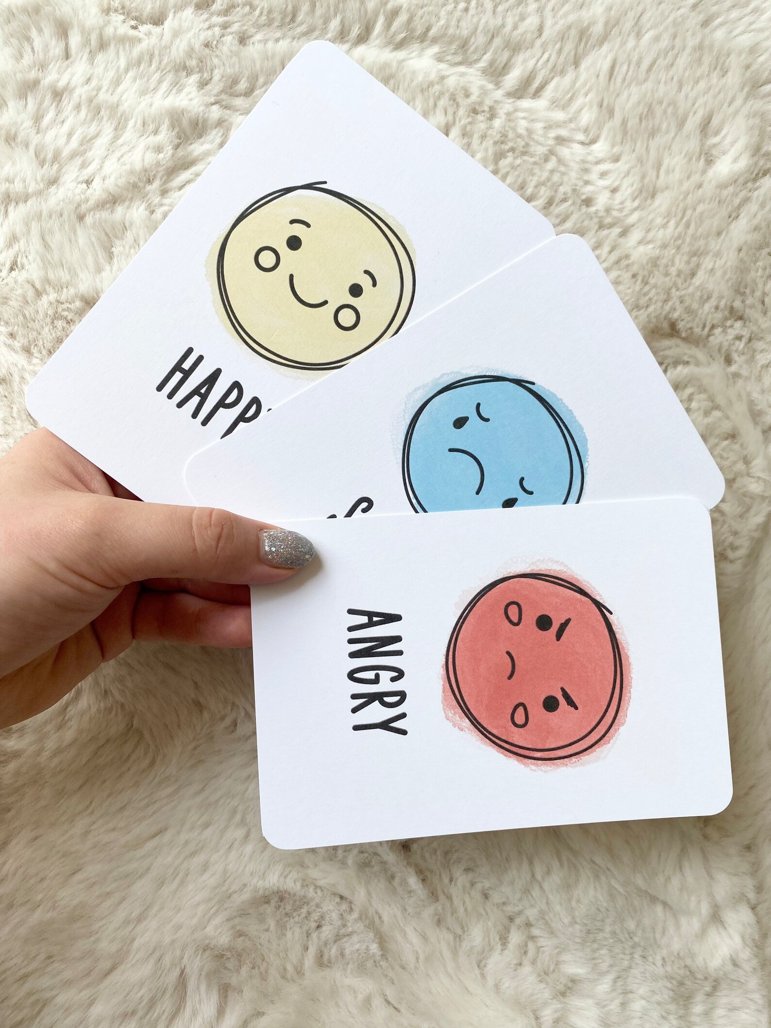 12 Colour Emotion Flashcards, Feelings, Feelings Card, Kids Mental ...