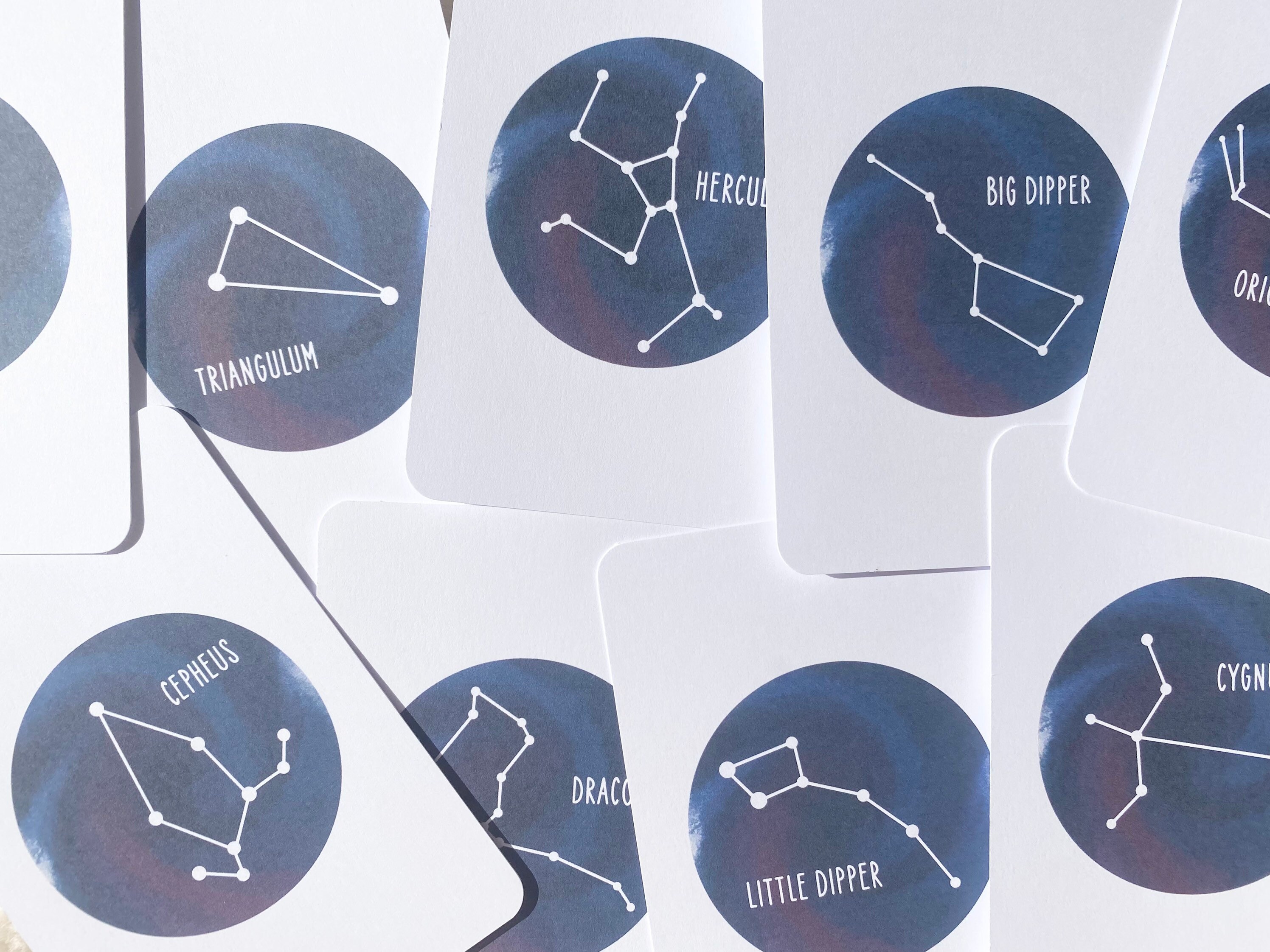 Star Constellation Flashcards, Orion, Draco, Little and Big Dipper ...