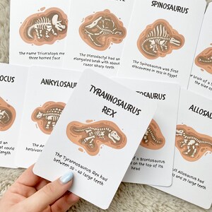 Dinosaur Fossil Style Fact Flashcards, Flashcards for Children ...