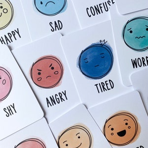 12 Colour Emotion Flashcards, Feelings, Feelings Card, Kids Mental ...