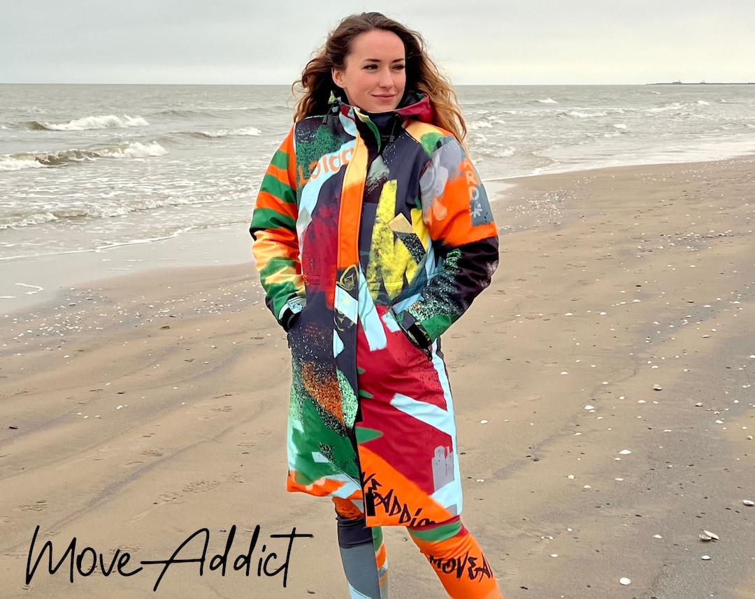 Orange Coat, Winter Jacket, Colorful Parka, Women Clothing, Warm Parka ...