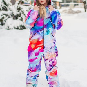 SET: Pink Winter Ski Jumpsuit, Snowboard Clothes, Snowboard Suit ...