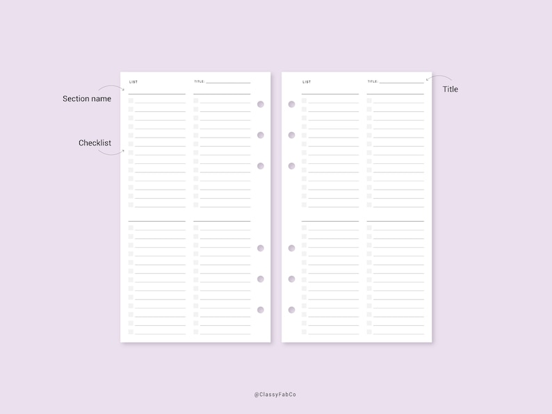 Blanko Listen Vorlage Personal To Do Liste Checkliste zum | Etsy