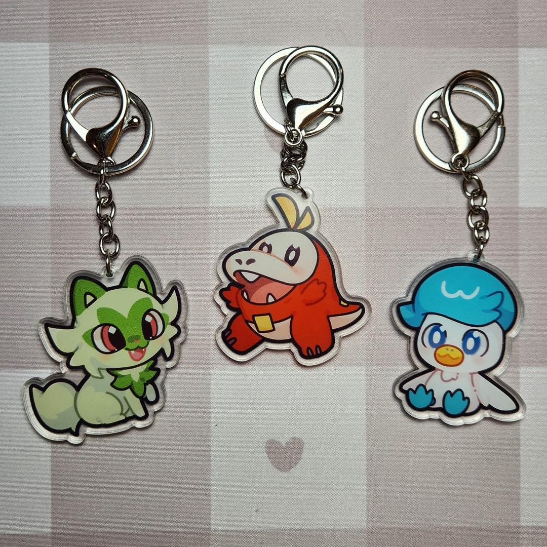 Pokémon Scarlet and Violet Starter Acrylic Keychains - Etsy