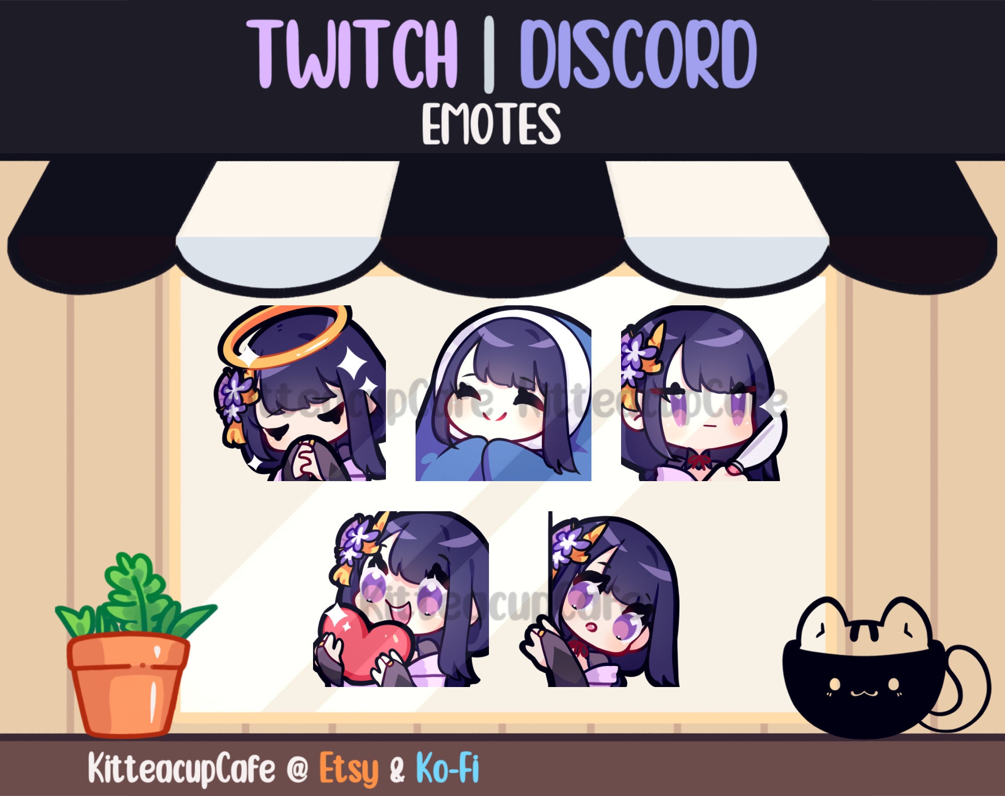 Genshin Impact Raiden Shogun Twitch/discord Emotes - Etsy