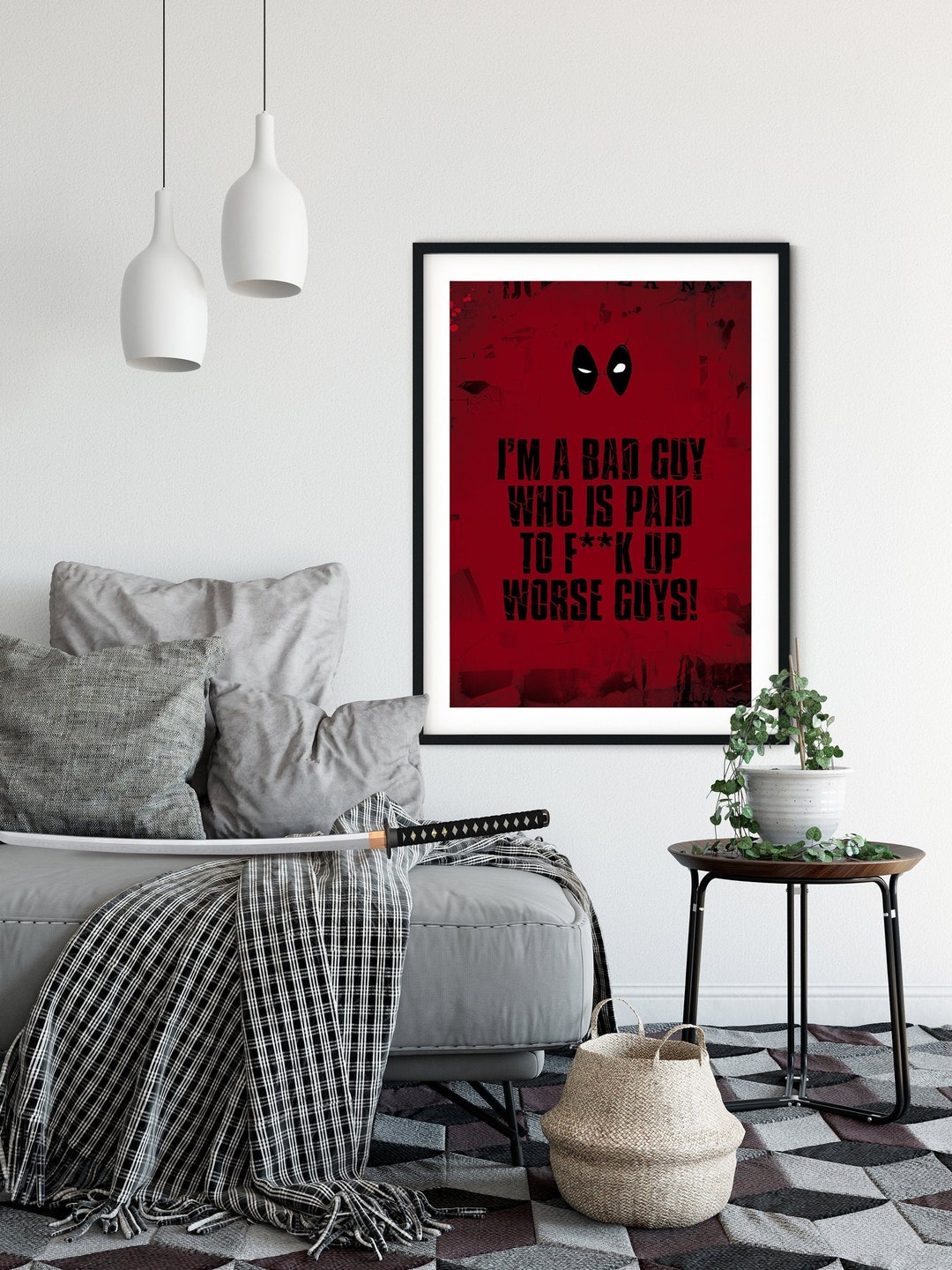 Deadpool bad Guy Marvel, Fan Art, Superhero Premium Poster Ideal for ...