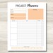 Project Planner Printable - Etsy