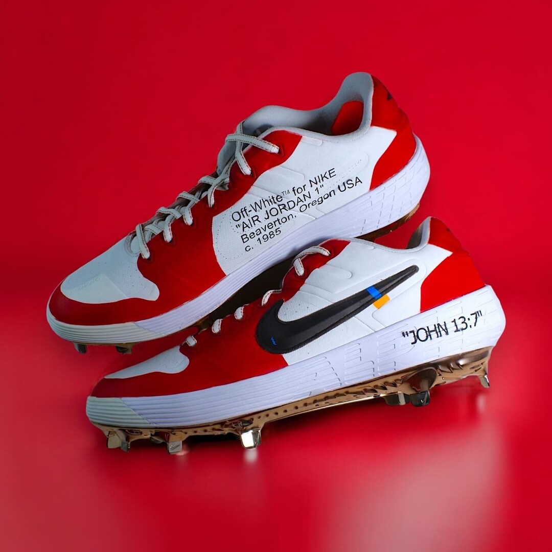 Custom Chicago Off-white Baseball Cleats - Etsy