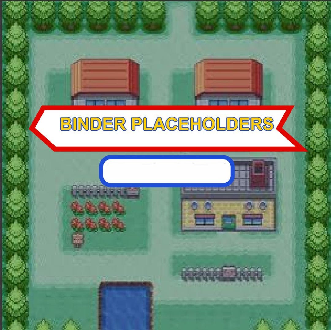 Pokedex Binder Placeholders 3rd Generation (252-386) - Etsy
