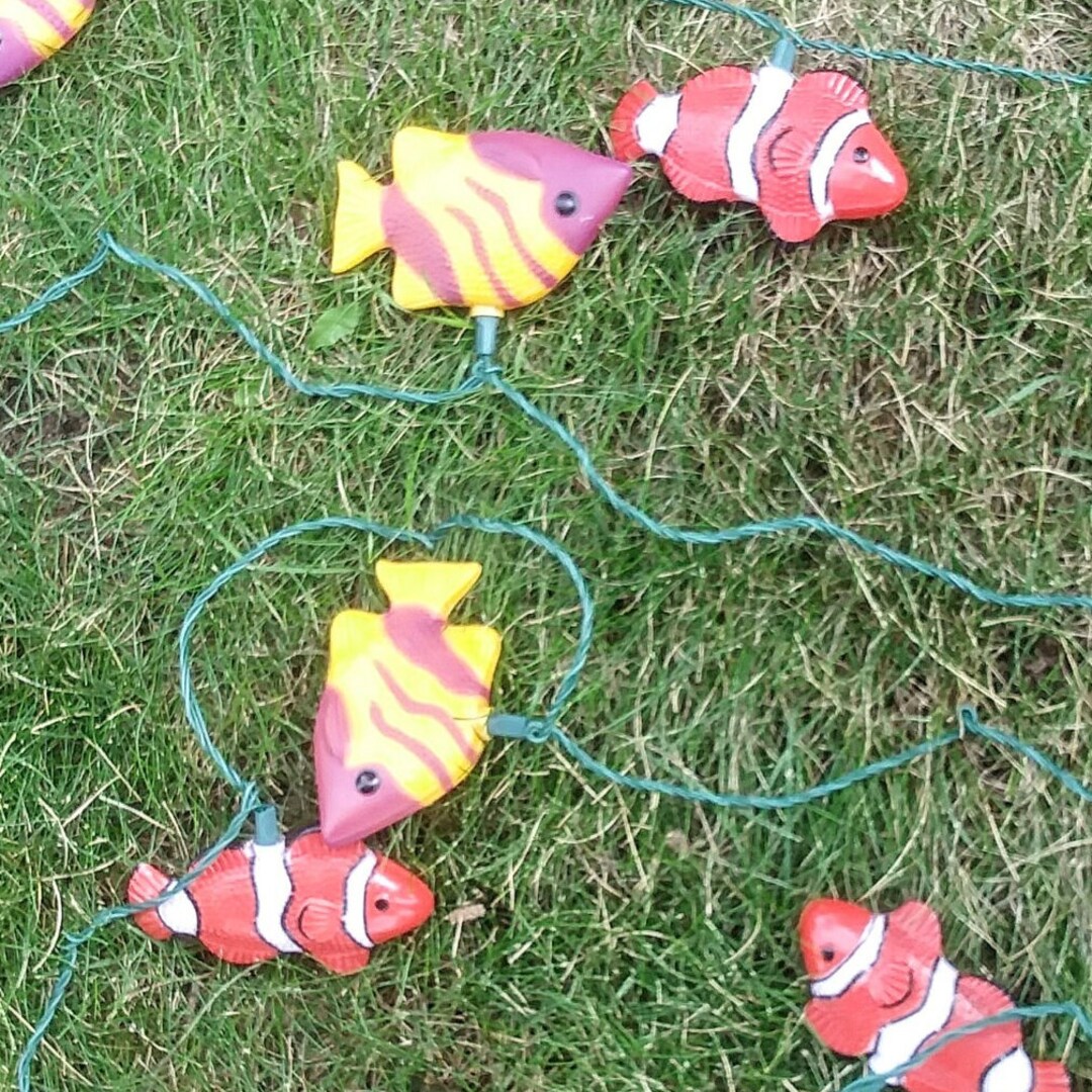 1994 Sue Scott Primal Lite Tropical Fish String Lights~ 13ft Long - Etsy
