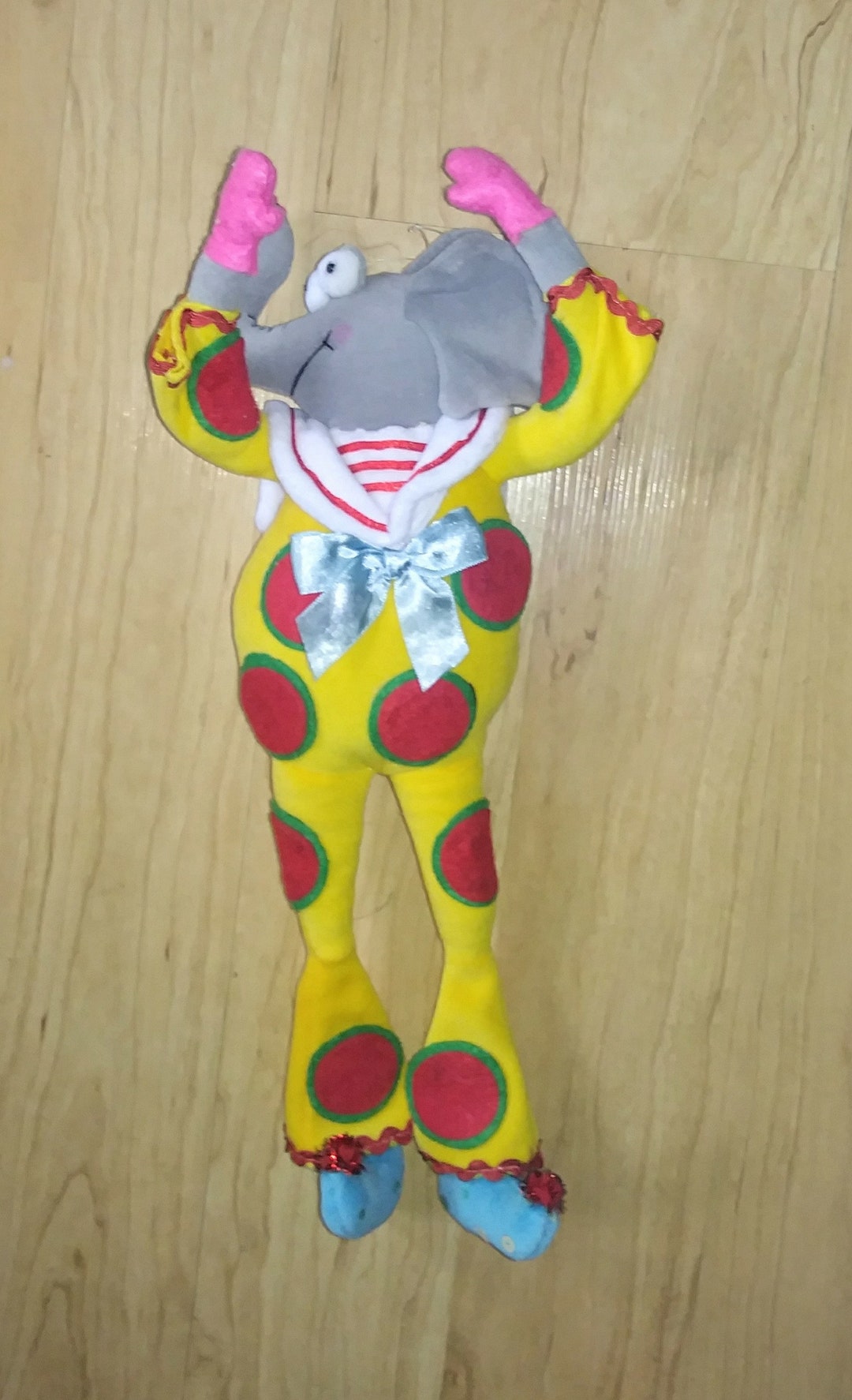 Most Adorable Vintage Retro Circus Elephant Clown Folk Art Hanging ...