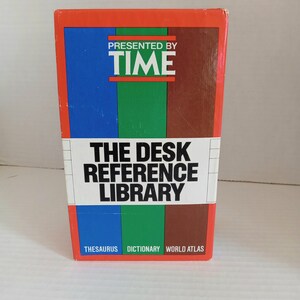 1978 Time Desk Reference Library~world Atlas,thesaurus,dictionary in ...