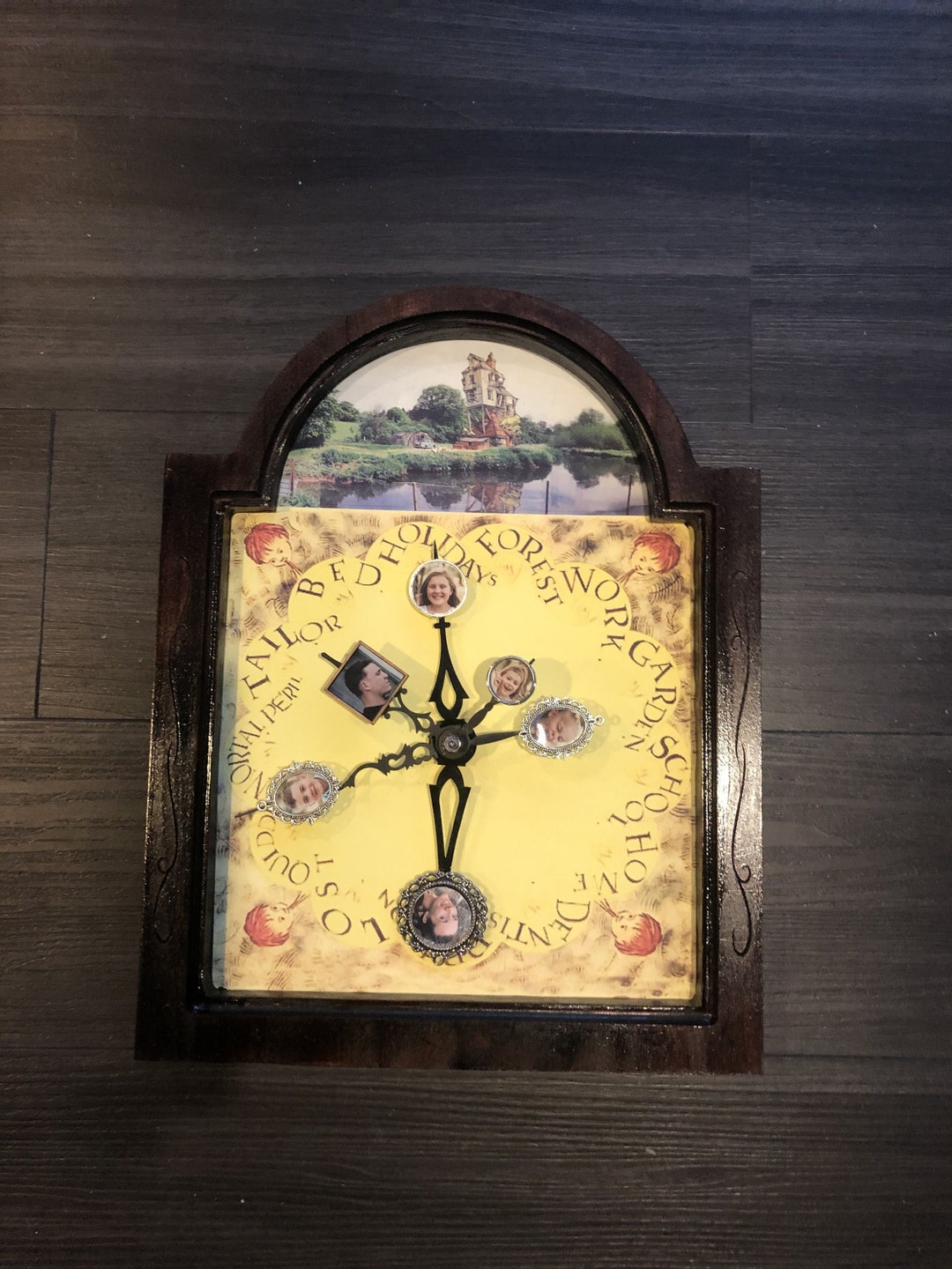 Magical Wizard Wood Clock With Your Custom Photos - Etsy