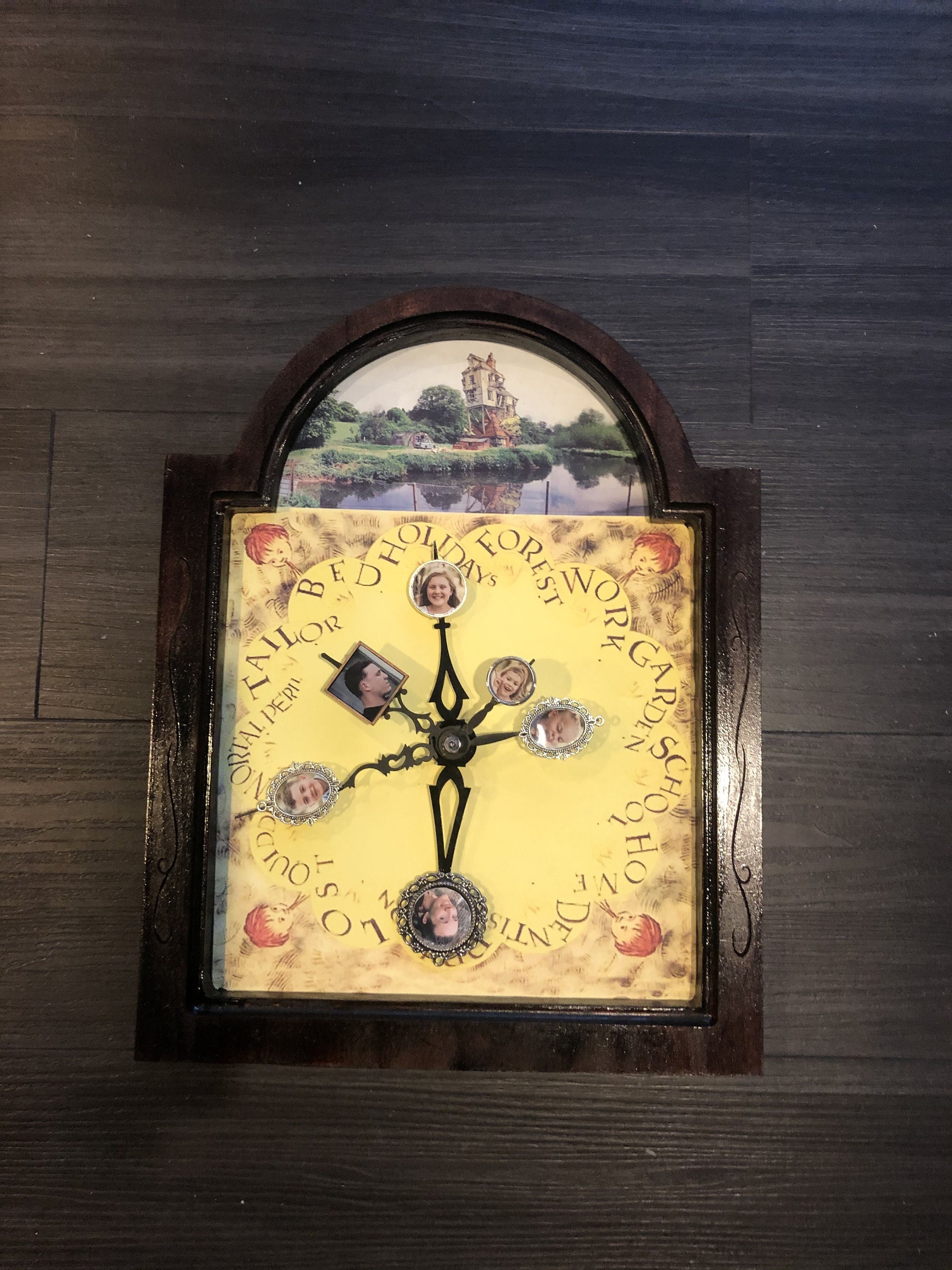 Magical Wizard Wood Clock With Your Custom Photos - Etsy