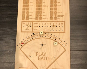 Baseball Wood Board Game - Etsy