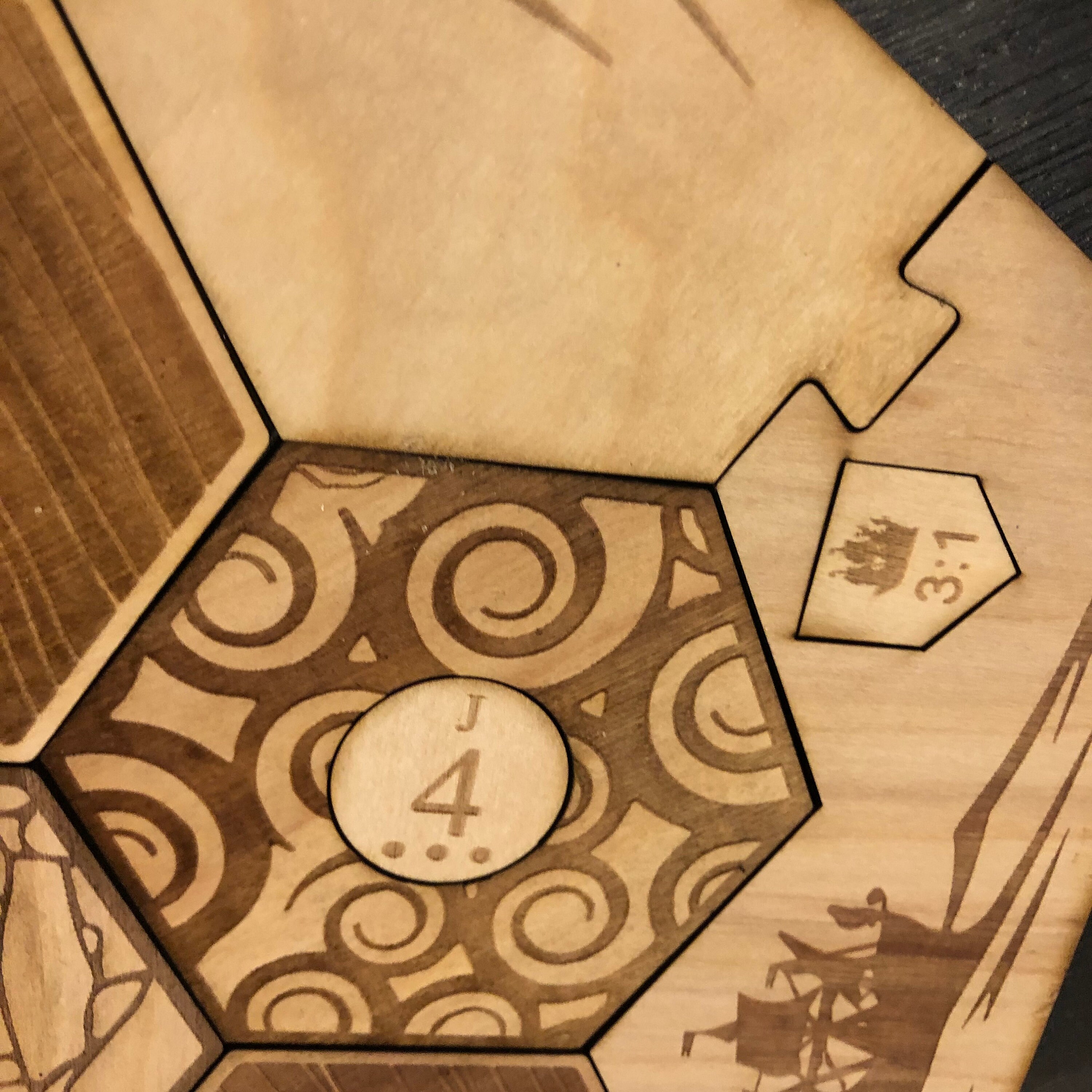 Wooden Game Board With Custom Laser Etched Terrain Border and - Etsy