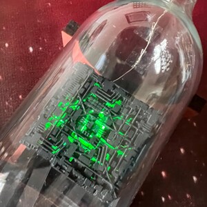 Lighted Borg Cube Starship in a Beer Bottle - Etsy