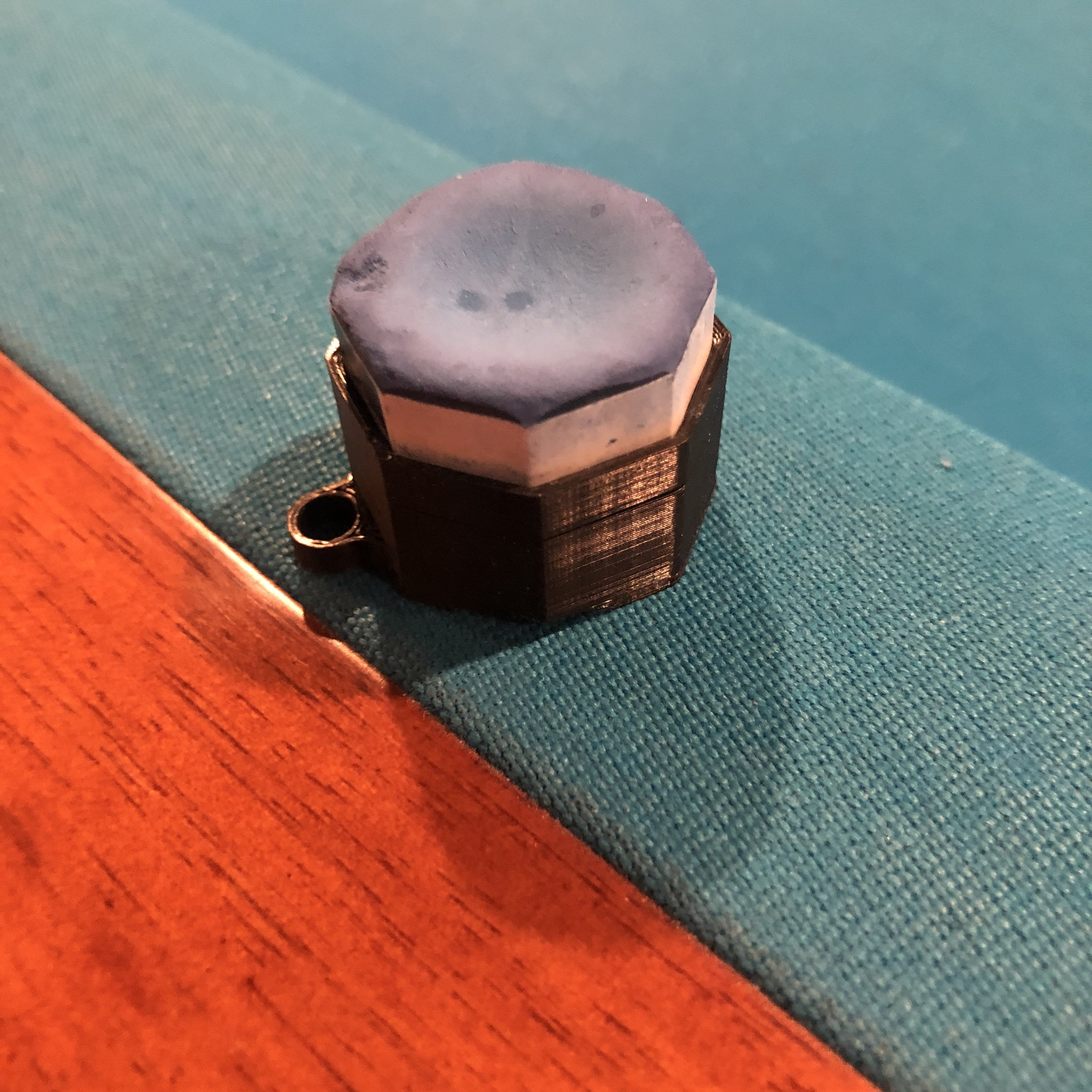 Pool Chalk Holder Burl Wood With Purple and White Resin With - Etsy