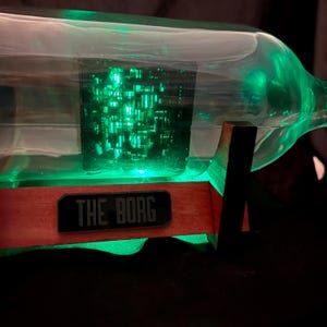 Lighted Borg Cube Starship in a Beer Bottle - Etsy