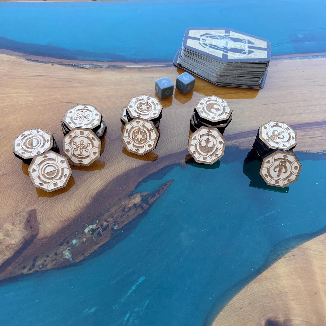 Custom Sabacc Wood Credit Chips X25 Lasercut Miltiple Logos - Etsy