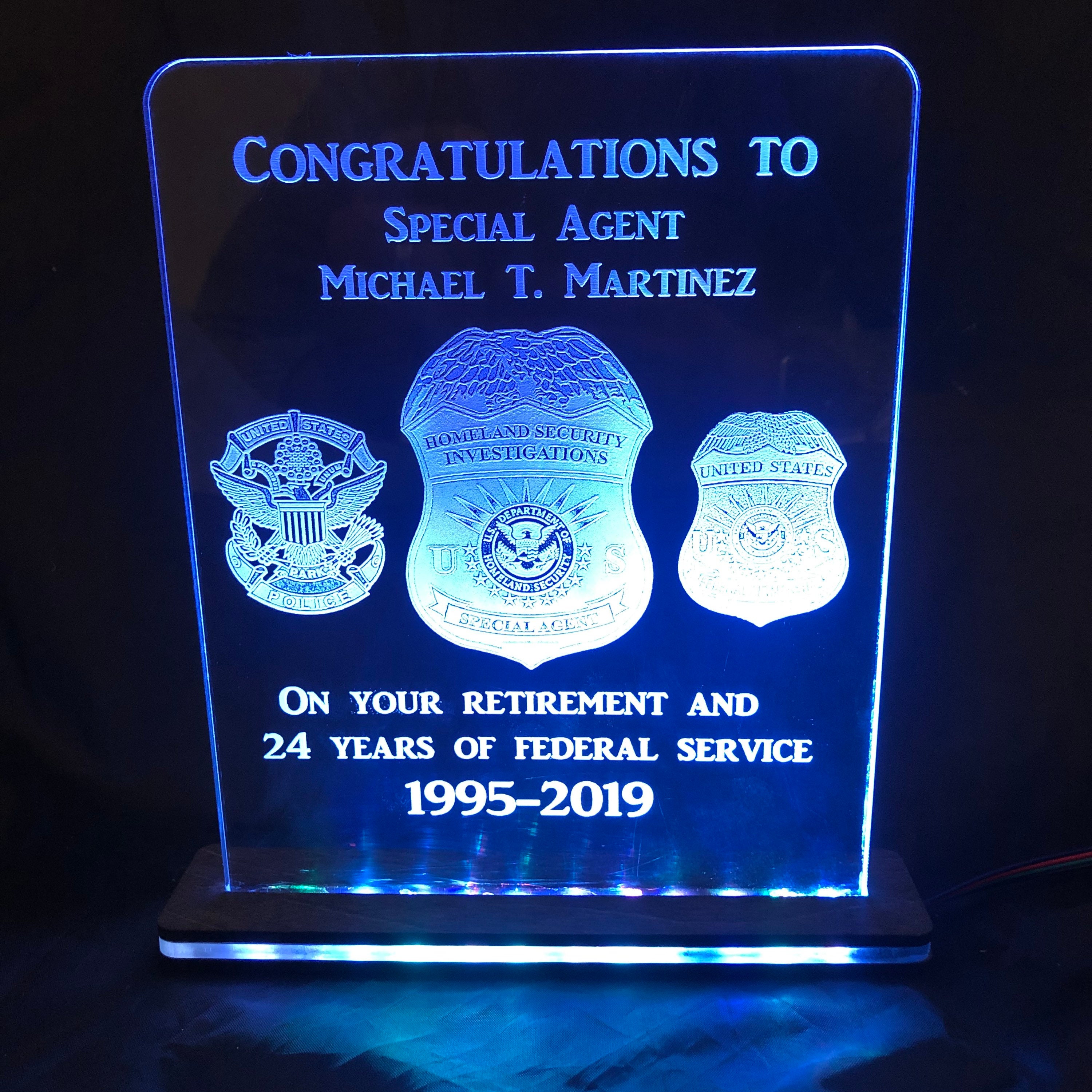 LED Lighted Acrylic Award Plaque Customized With Your Text and Graphics ...