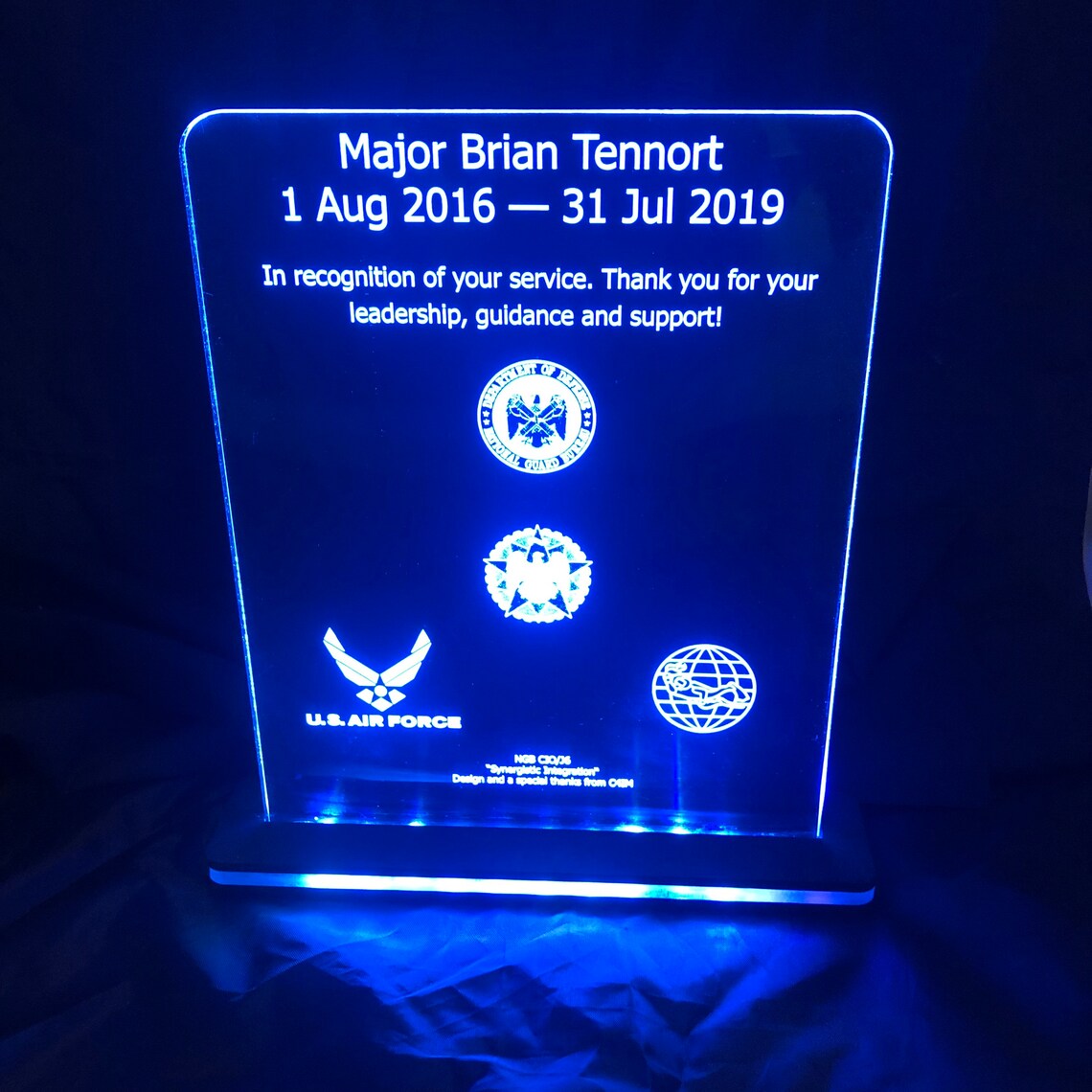 LED Lighted Acrylic Award Plaque Customized With Your Text and Graphics ...