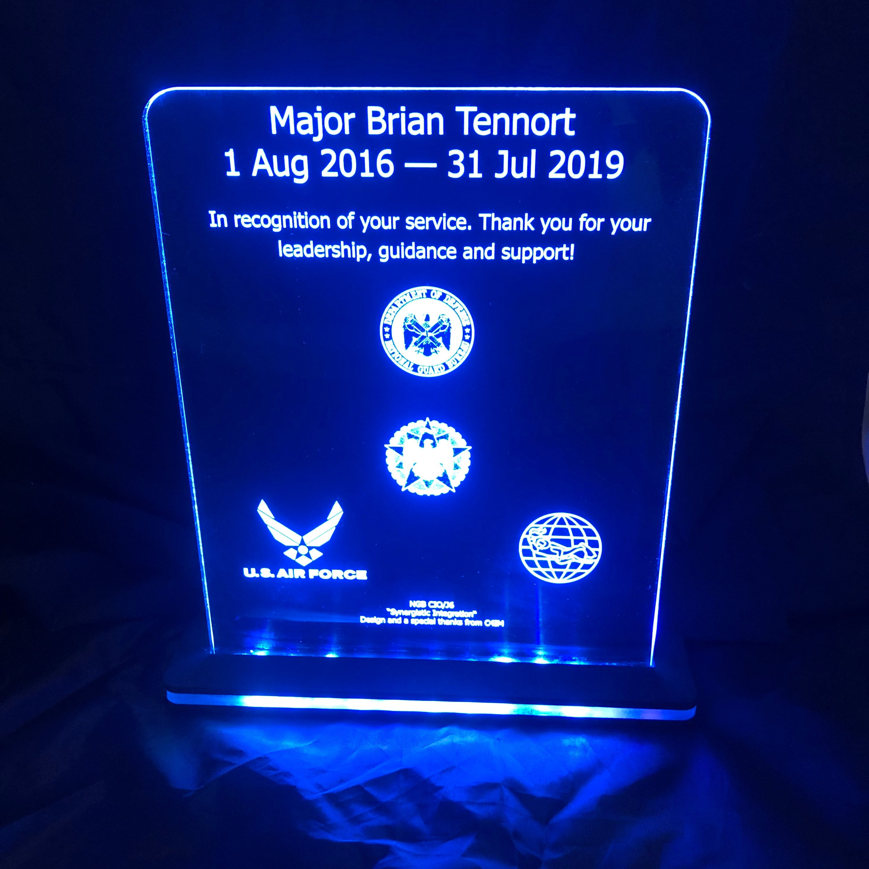 LED Lighted Acrylic Award Plaque Customized With Your Text and Graphics ...