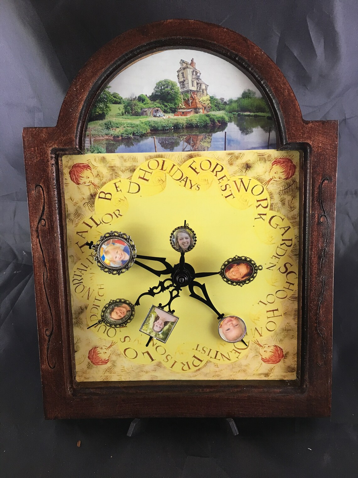Magical Wizard Wood Clock With Your Custom Photos - Etsy