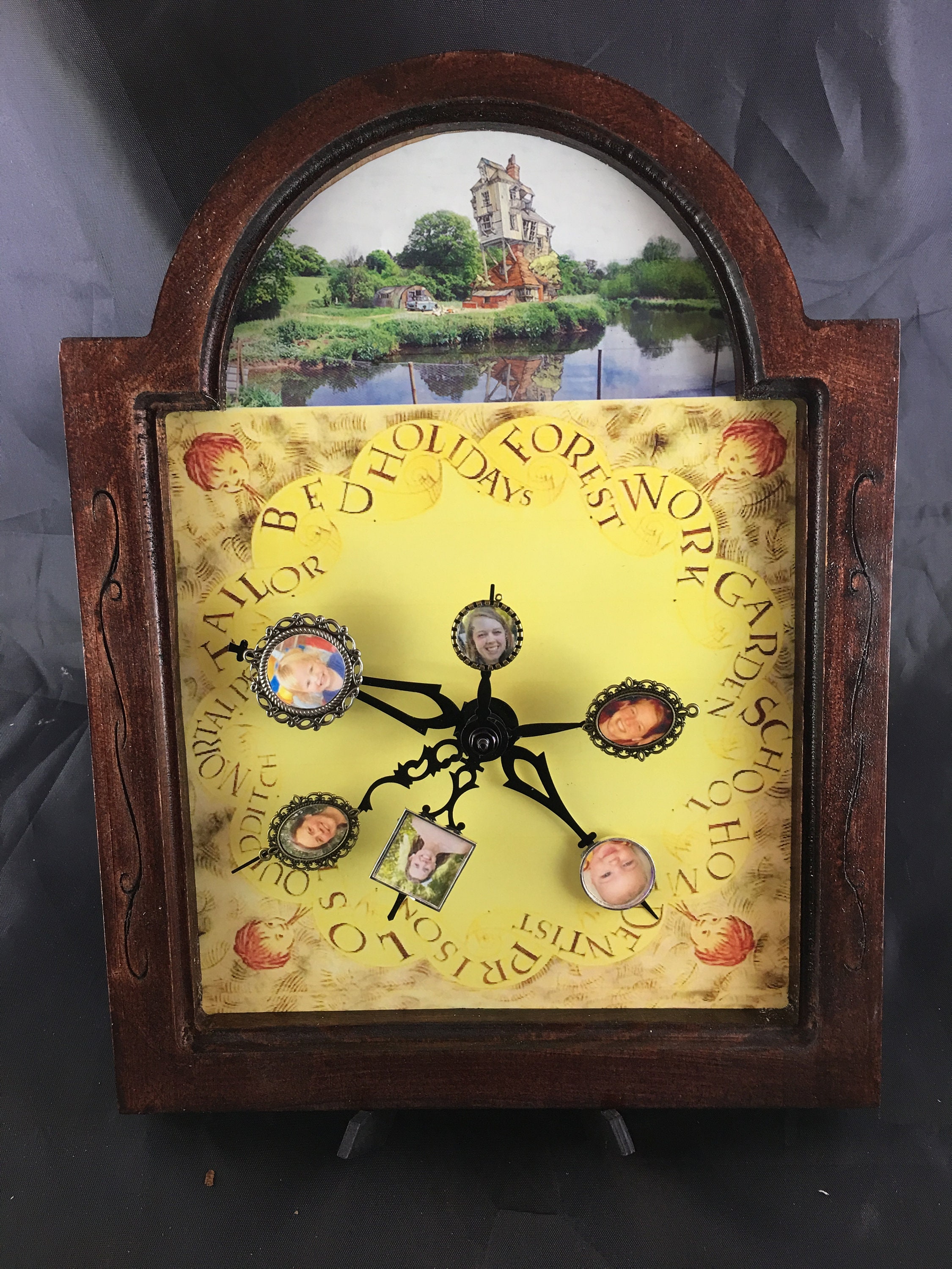 Magical Wizard Wood Clock With Your Custom Photos - Etsy