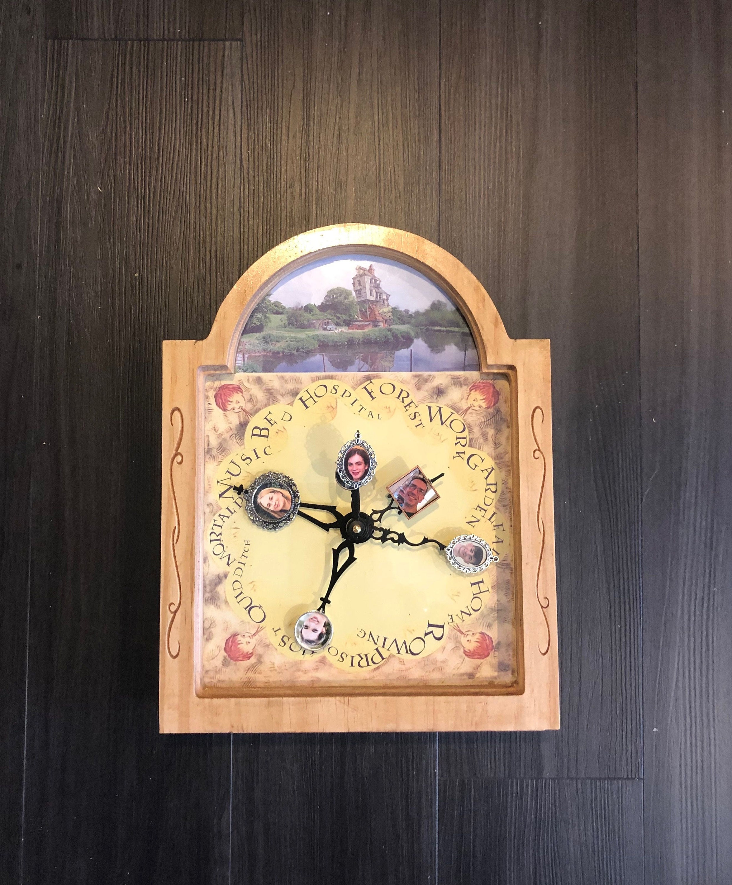 Magical Wizard Wood Clock With Your Custom Photos - Etsy