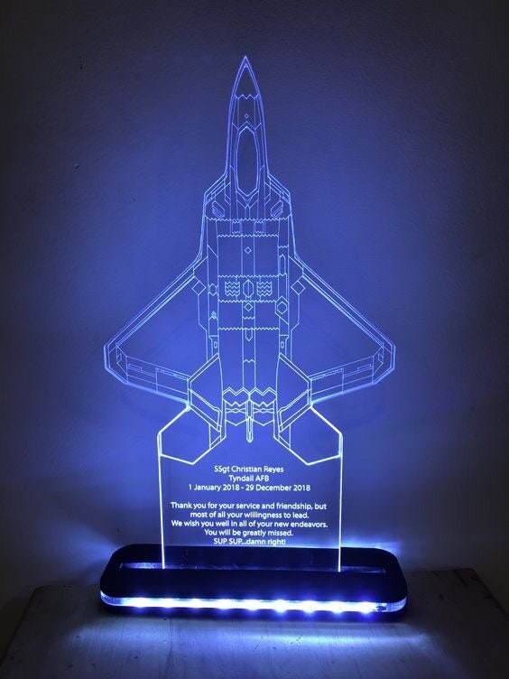 LED Lighted Acrylic Award Plaque Customized With Your Text and Graphics ...
