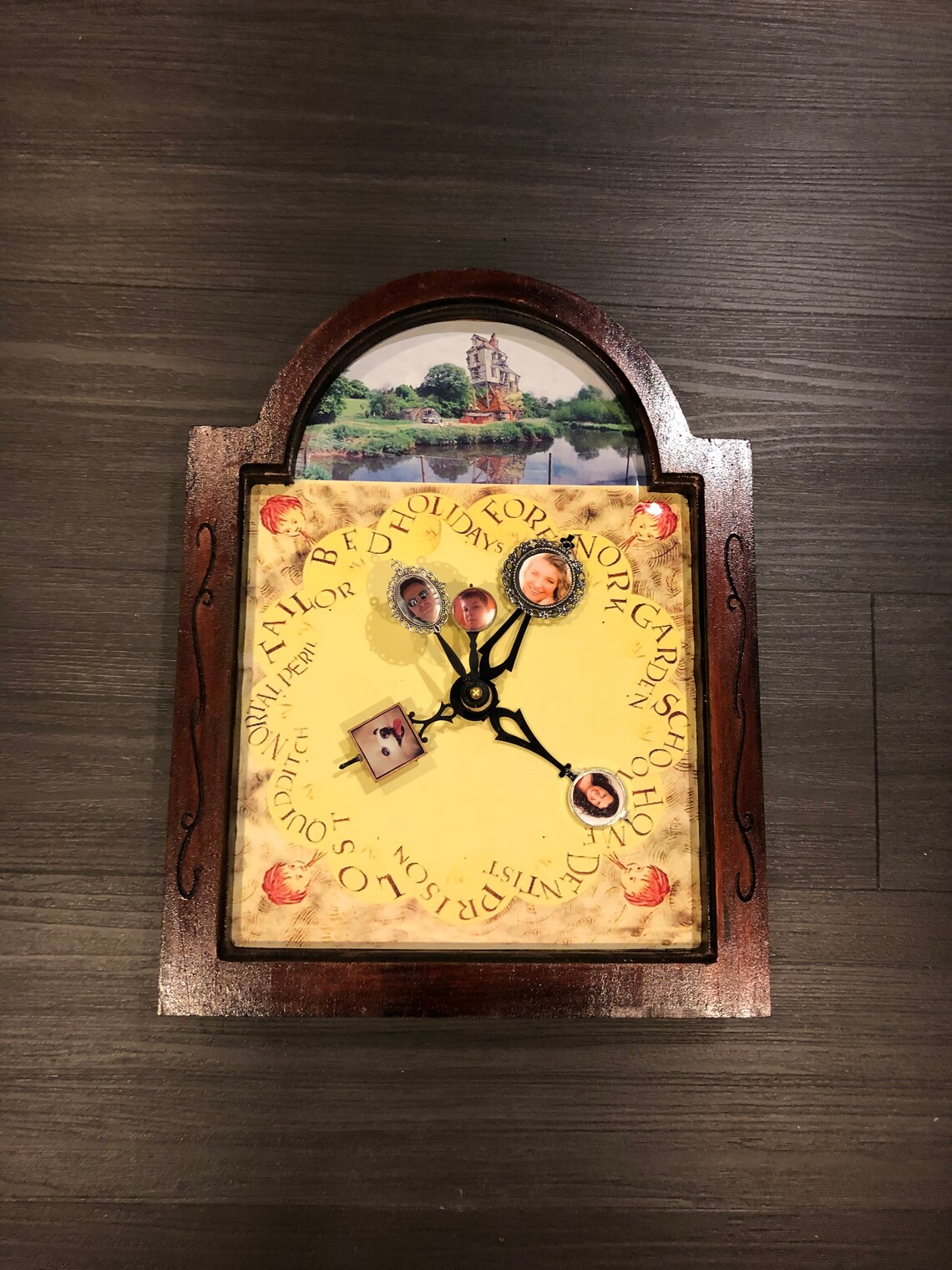 Magical Wizard Wood Clock With Your Custom Photos - Etsy