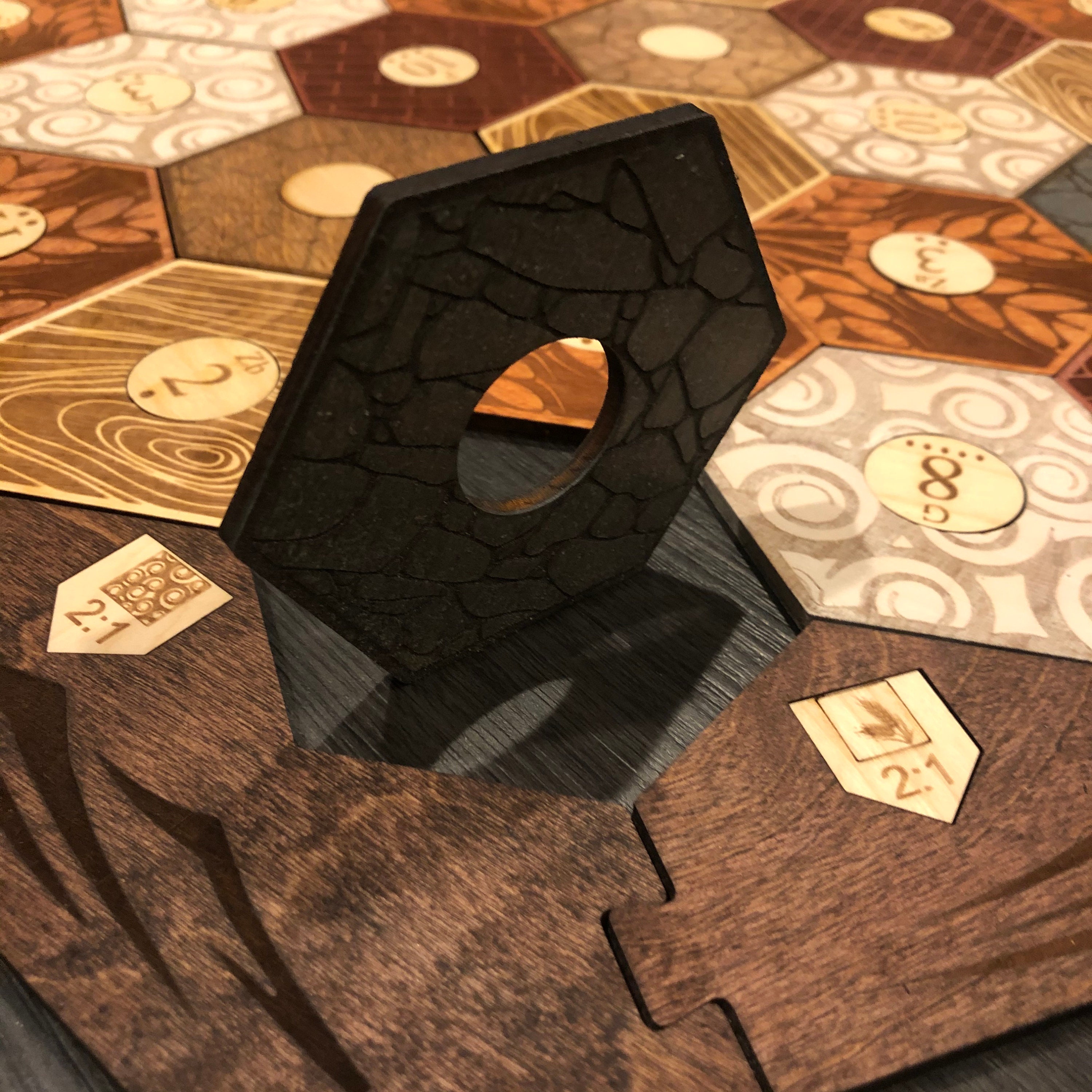 Stained Wood Game Board With Custom Laser Etched Terrain - Etsy