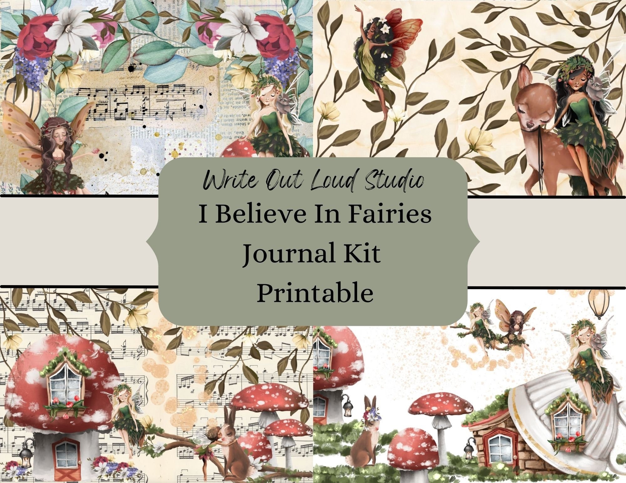 Printable Fairy Images Fairy Illustrations Digital Collage Junk ...