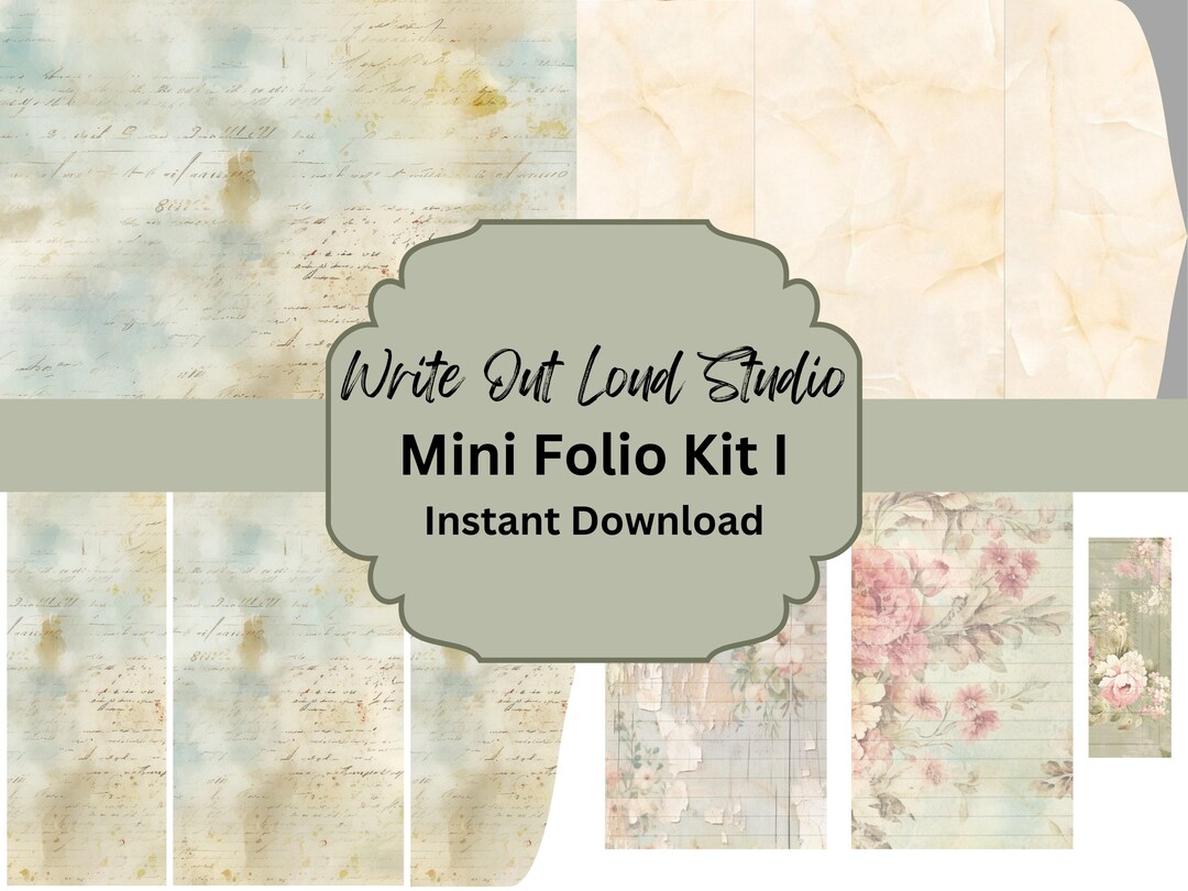 Mini Junk Journal Folio Kit, Ephemera Holder, Junk Journal Insert ...