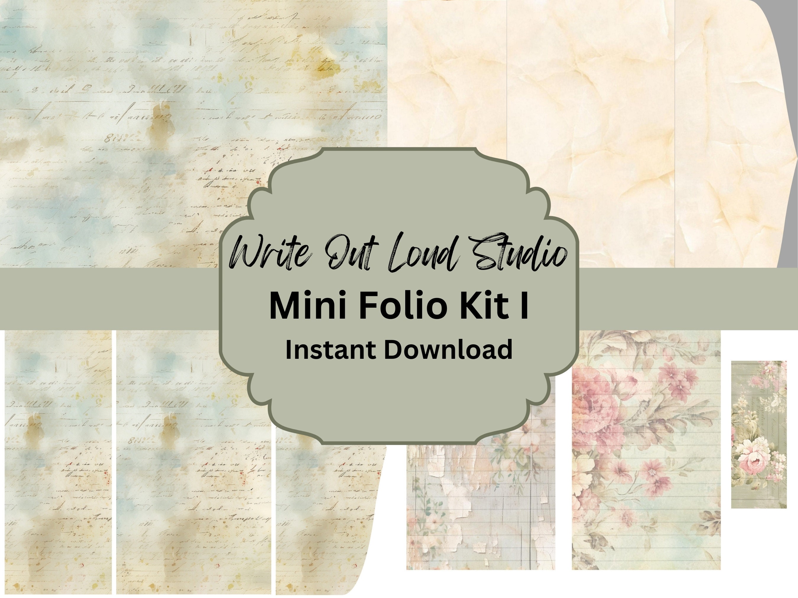 Mini Junk Journal Folio Kit, Ephemera Holder, Junk Journal Insert ...