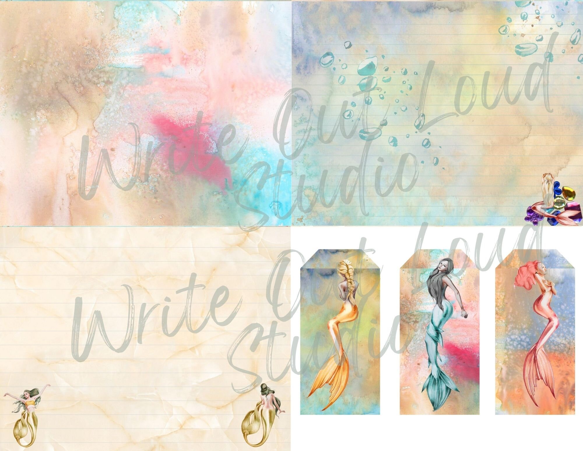 Mermaids Junk Journal Kit Printable Junk Journal Kit Digital - Etsy