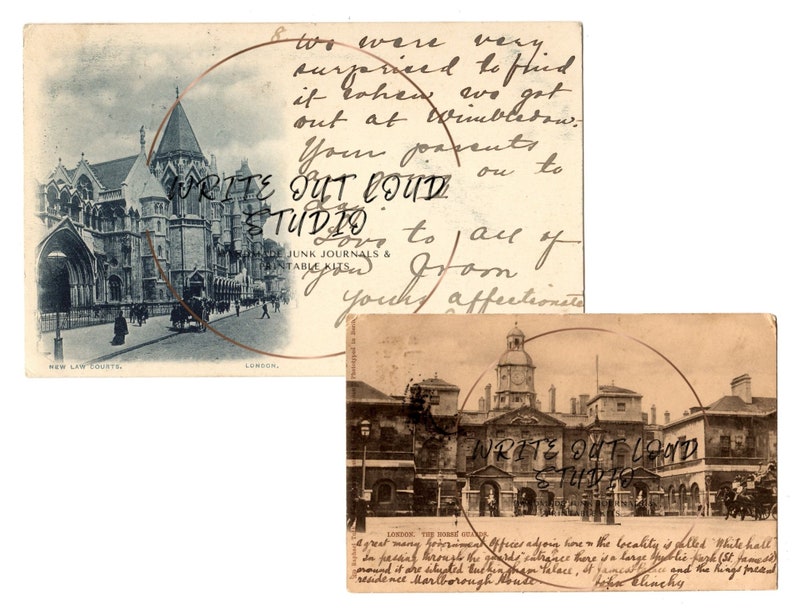 Vintage Postcard Images Printable, Printable Vintage Postcards, Junk ...