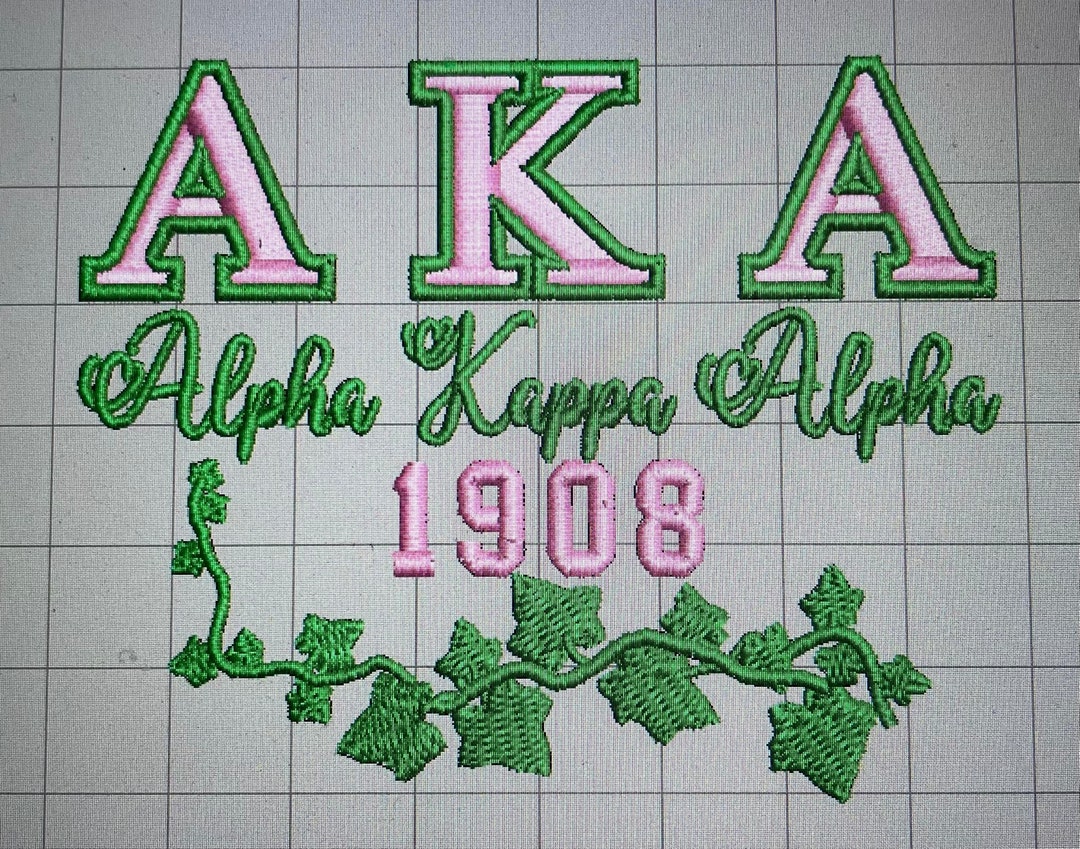 AKA 1908 Alpha Kappa Alpha 1908 Embroidery Design File 3x3 - Etsy