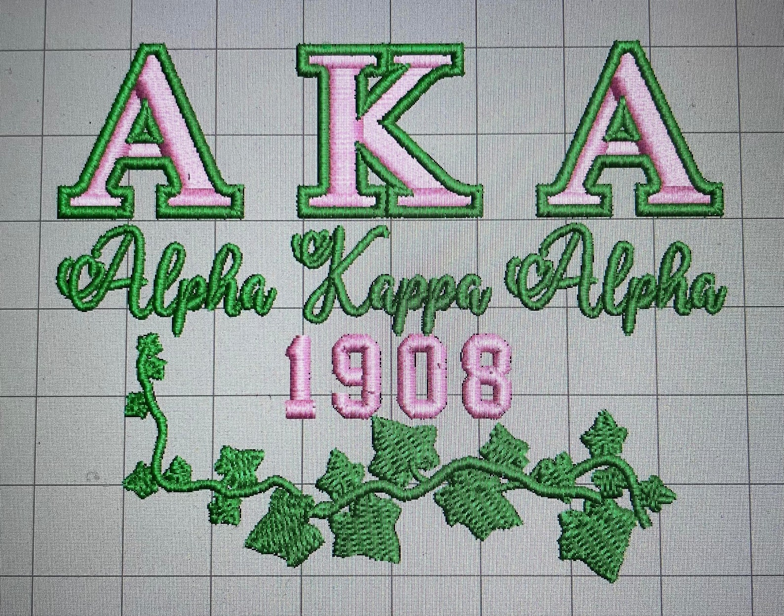 AKA 1908 Alpha Kappa Alpha 1908 Embroidery Design File - Etsy