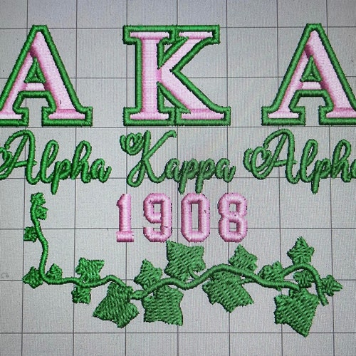 AKA Shield Embroidery Applique Design File AKA 1908 Alpha - Etsy