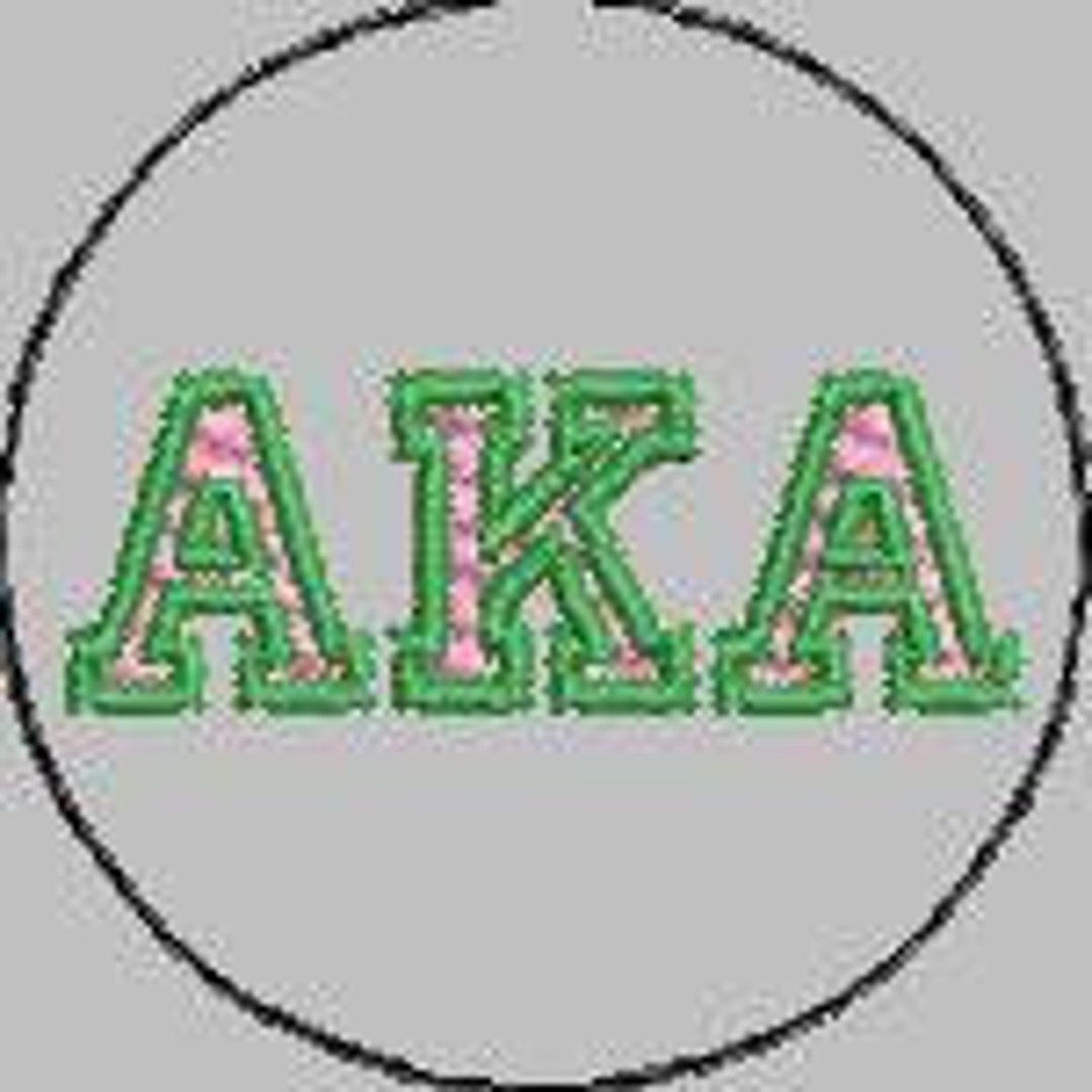 AKA Letters for Button Covers Design File AKA 1908 Alpha Kappa Alpha ...