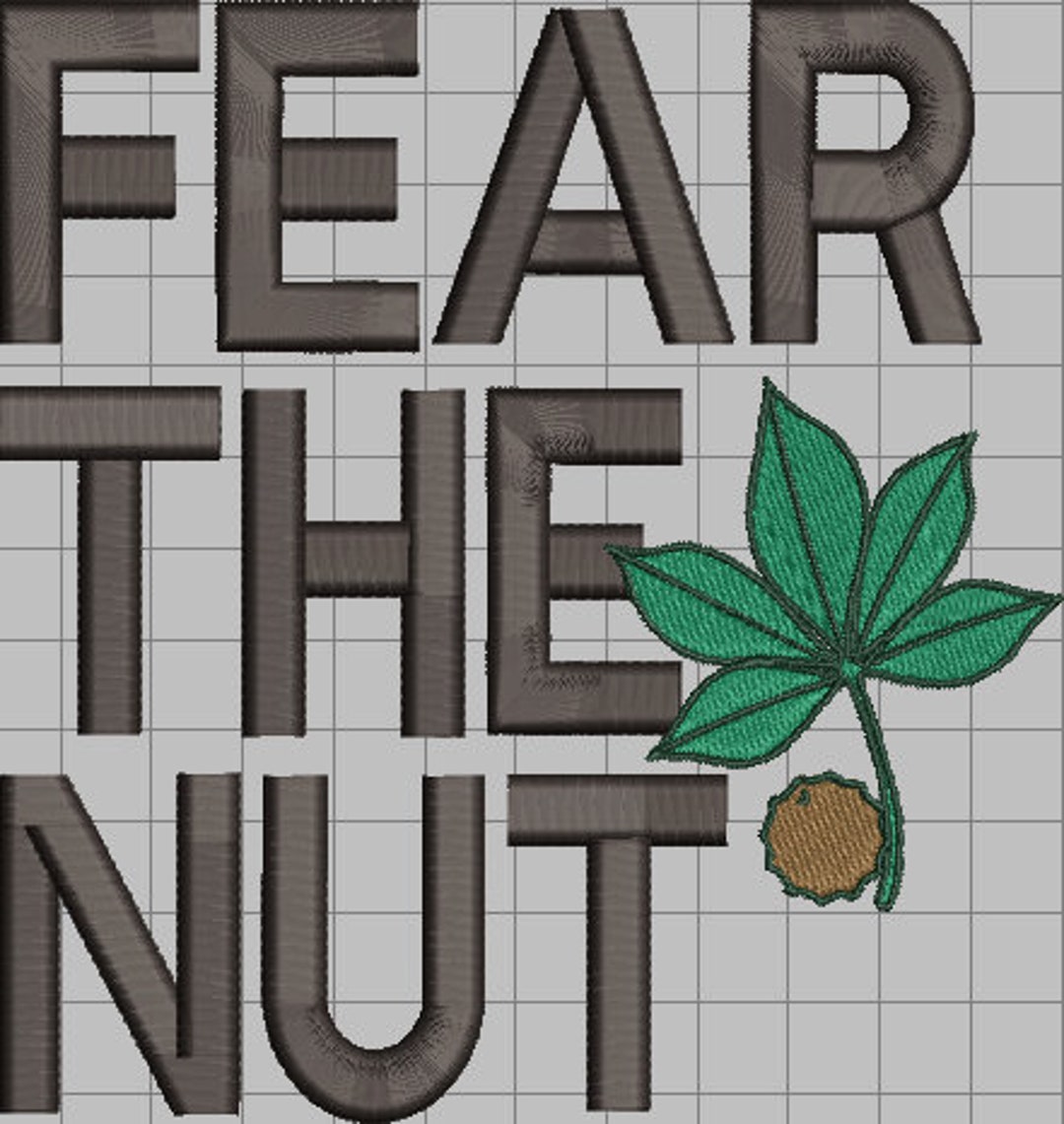 Fear the Nut Ohio State University Embroidery Design File 5x7 - Etsy