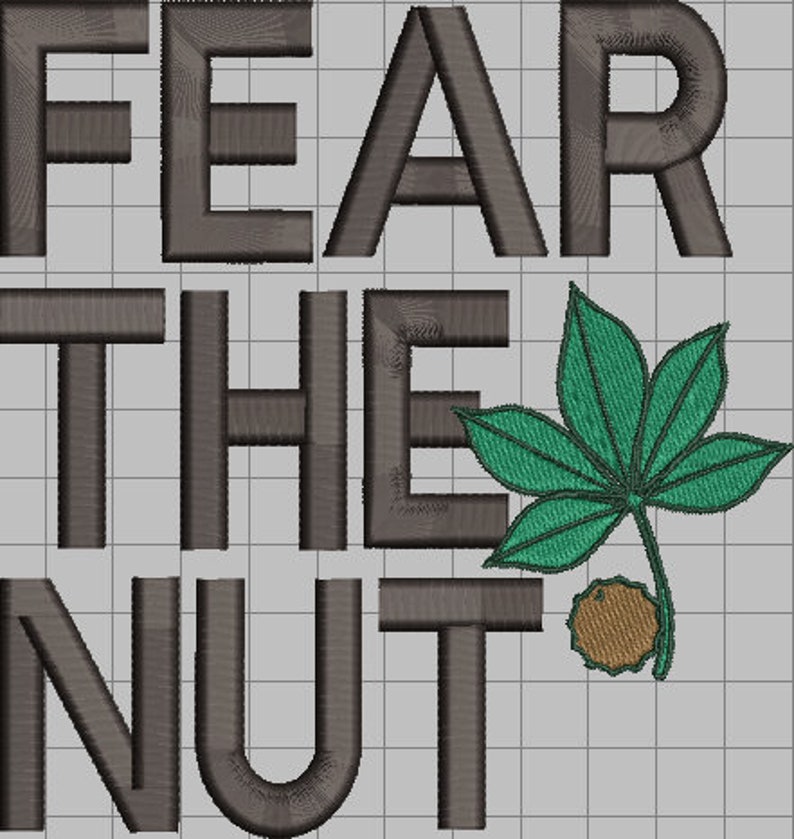 Fear the Nut Ohio State University Embroidery Design File 5x7 - Etsy