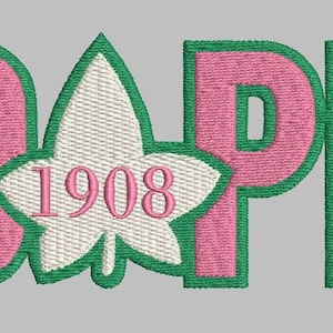 AKA Dope 1908 Embroidery Design File AKA 1908 Alpha Kappa Alpha 1908 ...