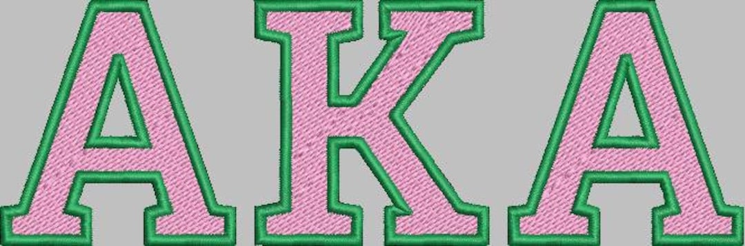AKA 1908 Alpha Kappa Alpha Embroidery Design File 6 Sizes - Etsy